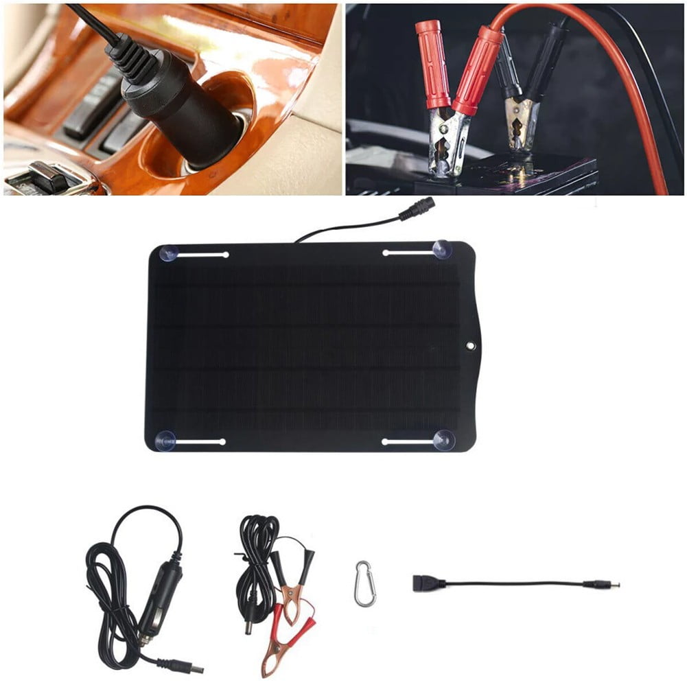 10W Solar Panel Flexible Panel, 18V Solar Car Boat Battery Charger ...