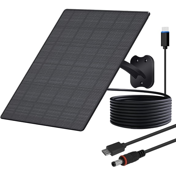 10W Solar Panel for Security Cameras, 5V Outdoor Camera Solar Panel ...