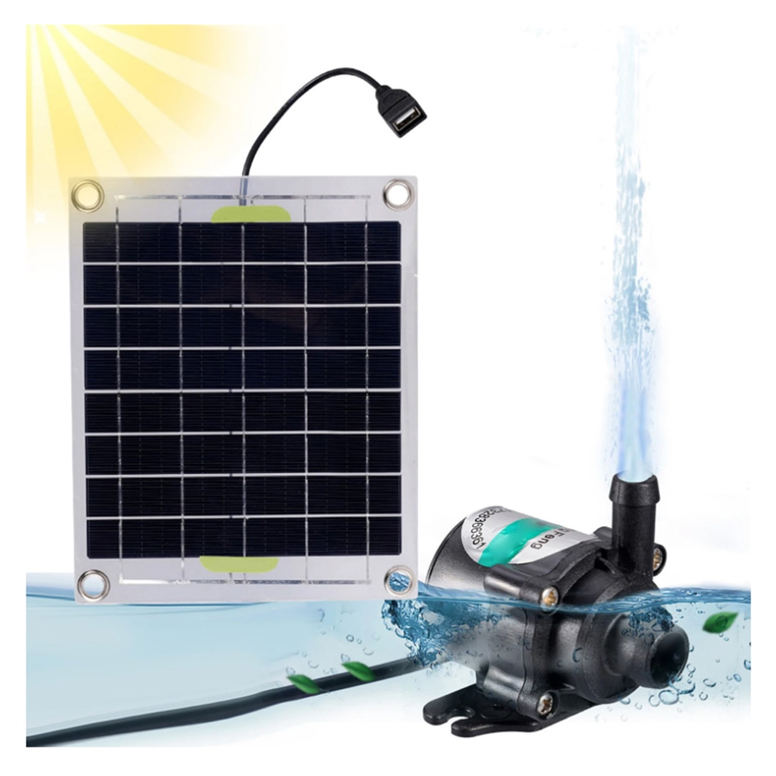 10W Solar Water Pump Set 12V Hydroponics Filter Aeration Fish Tank ...