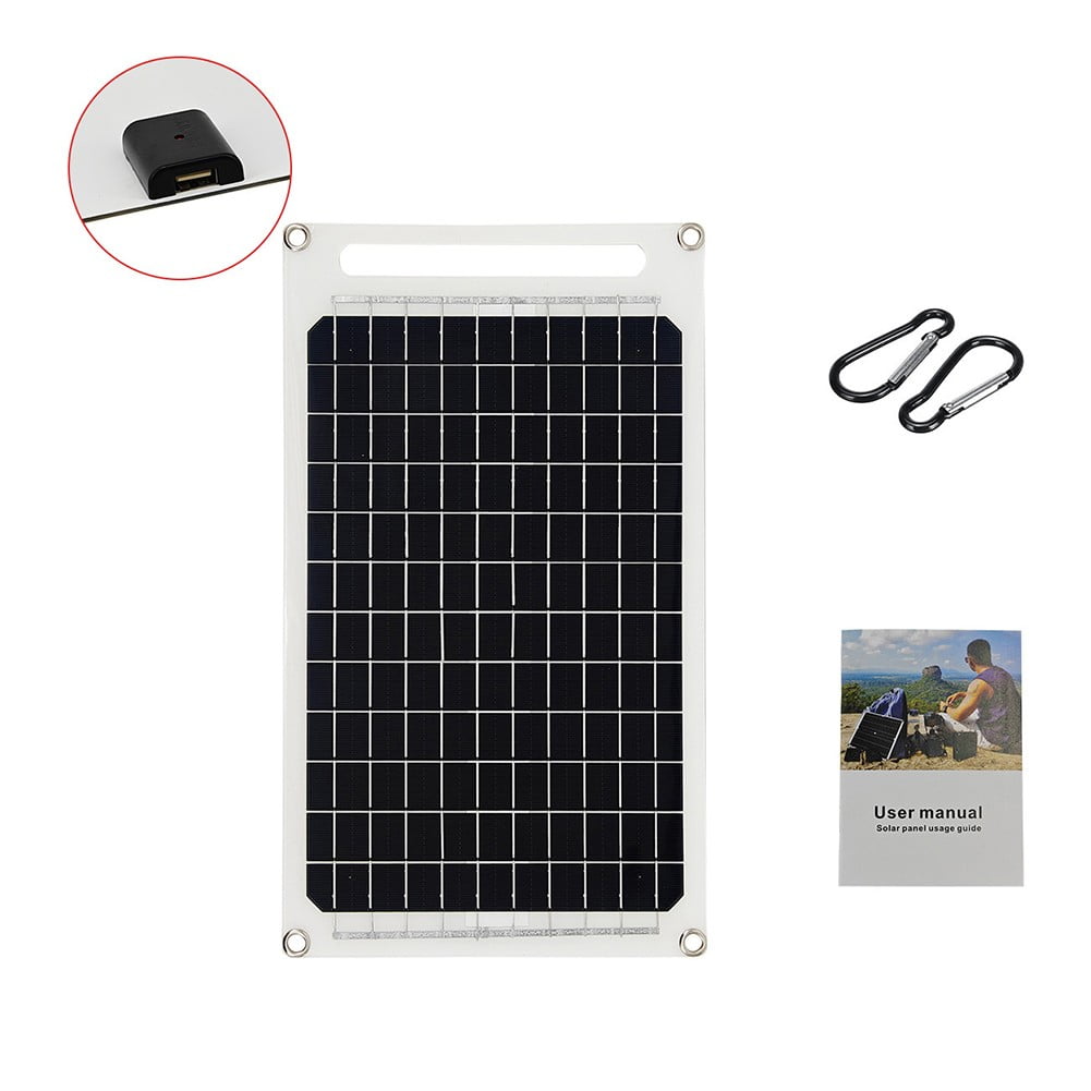 10W portable solar panel lightweight mini type-C/USB solar charger ...