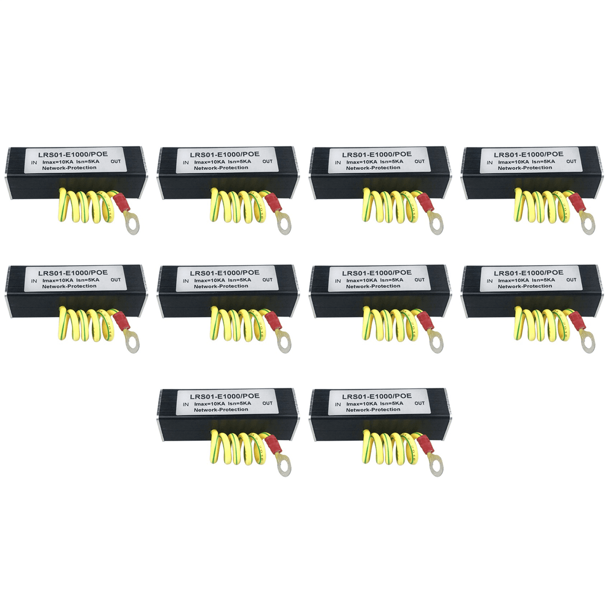 10X 100/1000M POE IP Camera Network POE Switch RJ45 & POE Surge ...