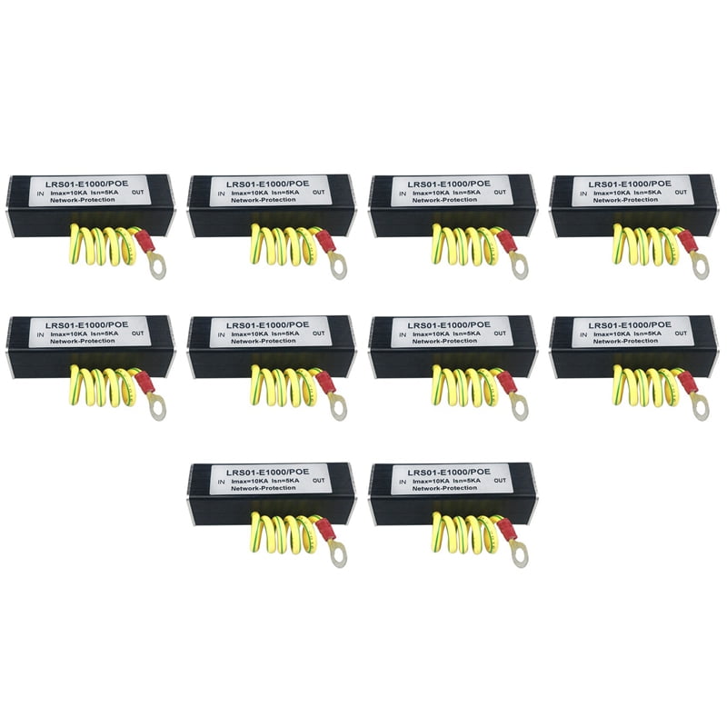 10X 100/1000M POE IP Camera Network POE Switch RJ45 & POE Surge ...