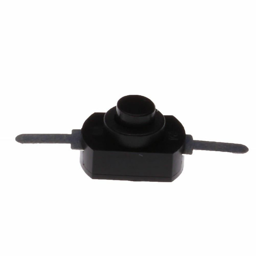 10X 1A 30V Dc 250V Black Latching On Off Mini Torch Push Button Switch ...
