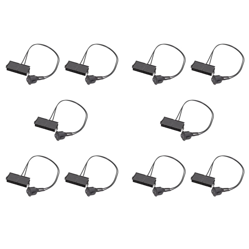 10X 24 Pin Female ATX PSU Power Supply Tester Start Up Jumper on Switch ...