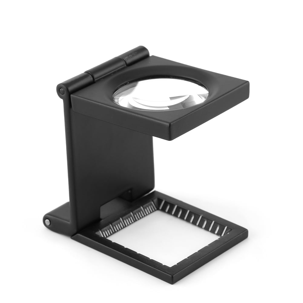 10X 28MM Mini Trifold Magnifier Zinc Alloy Magnifier Portable ...