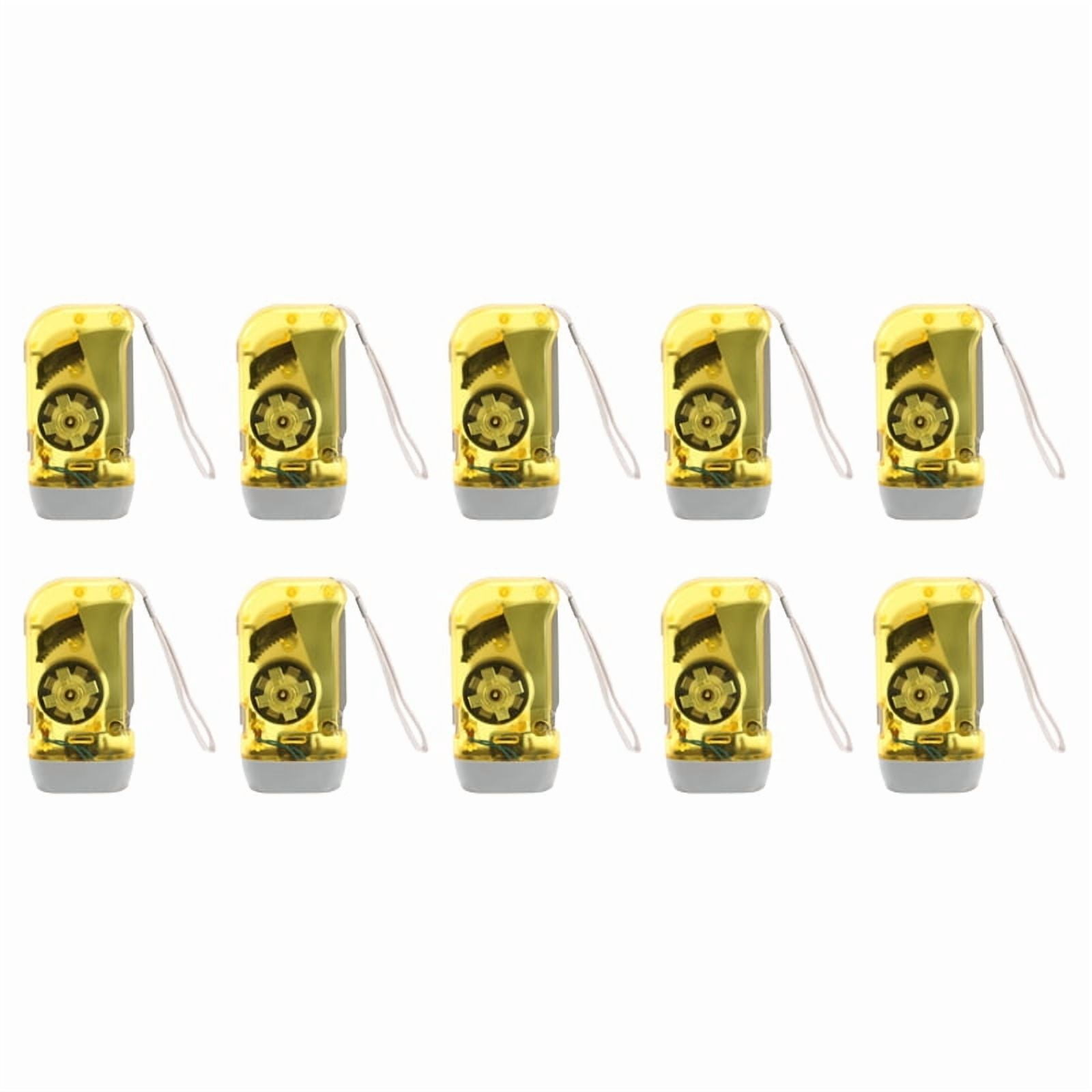 10X 3 LED Dynamo Wind Up Flashlight Hand-Pressing Crank No Battery ...