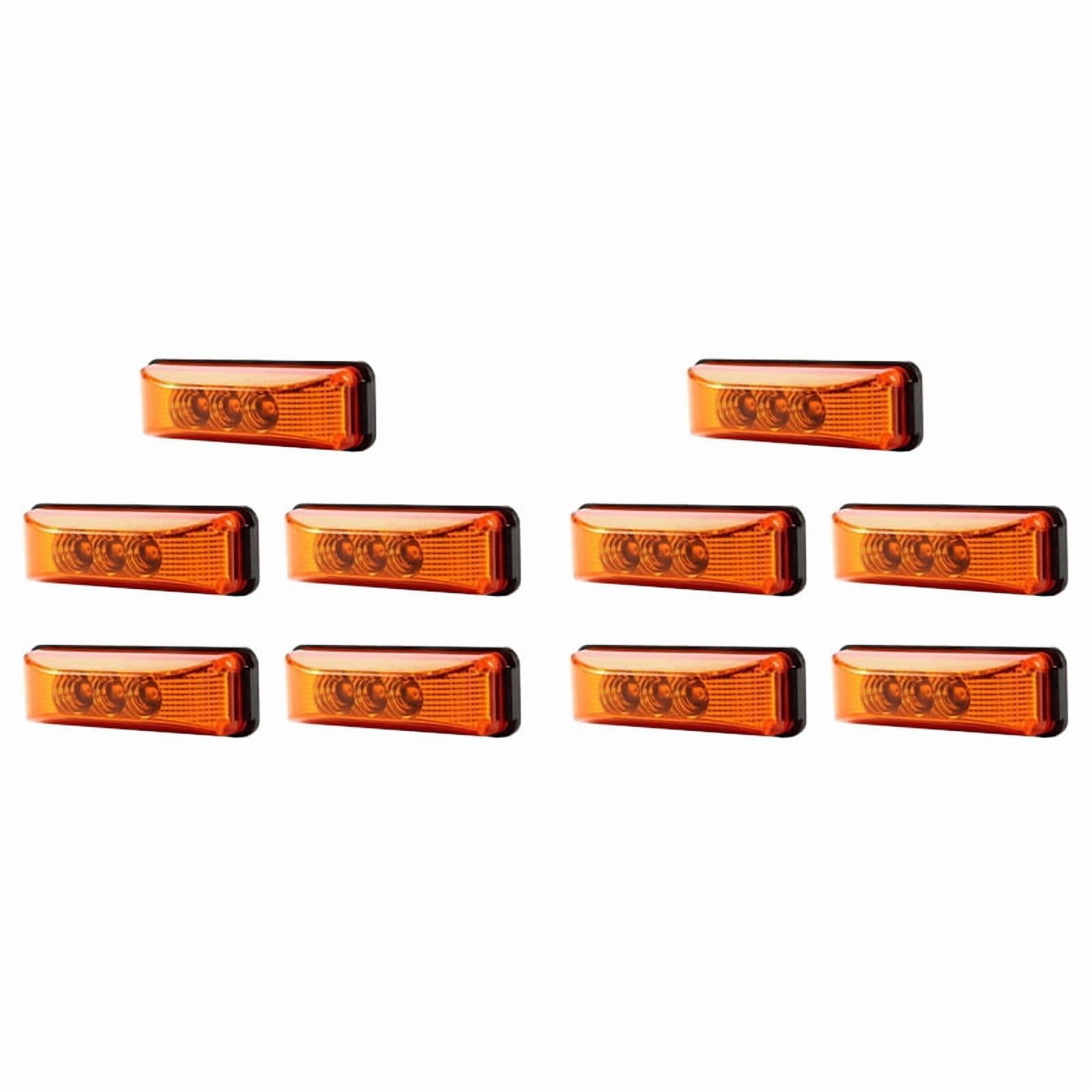 10X 3 Led 3.9Inch Car Truck Side Marker Light Tail Rear Lamps Indicator ...