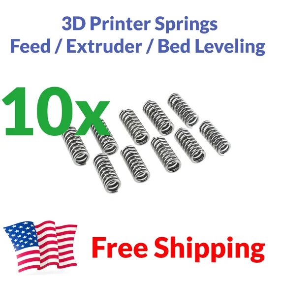 10X 3D Printer Extruder Spring Feed Bed Leveling Makerbot Prusa I3 20Mm ...