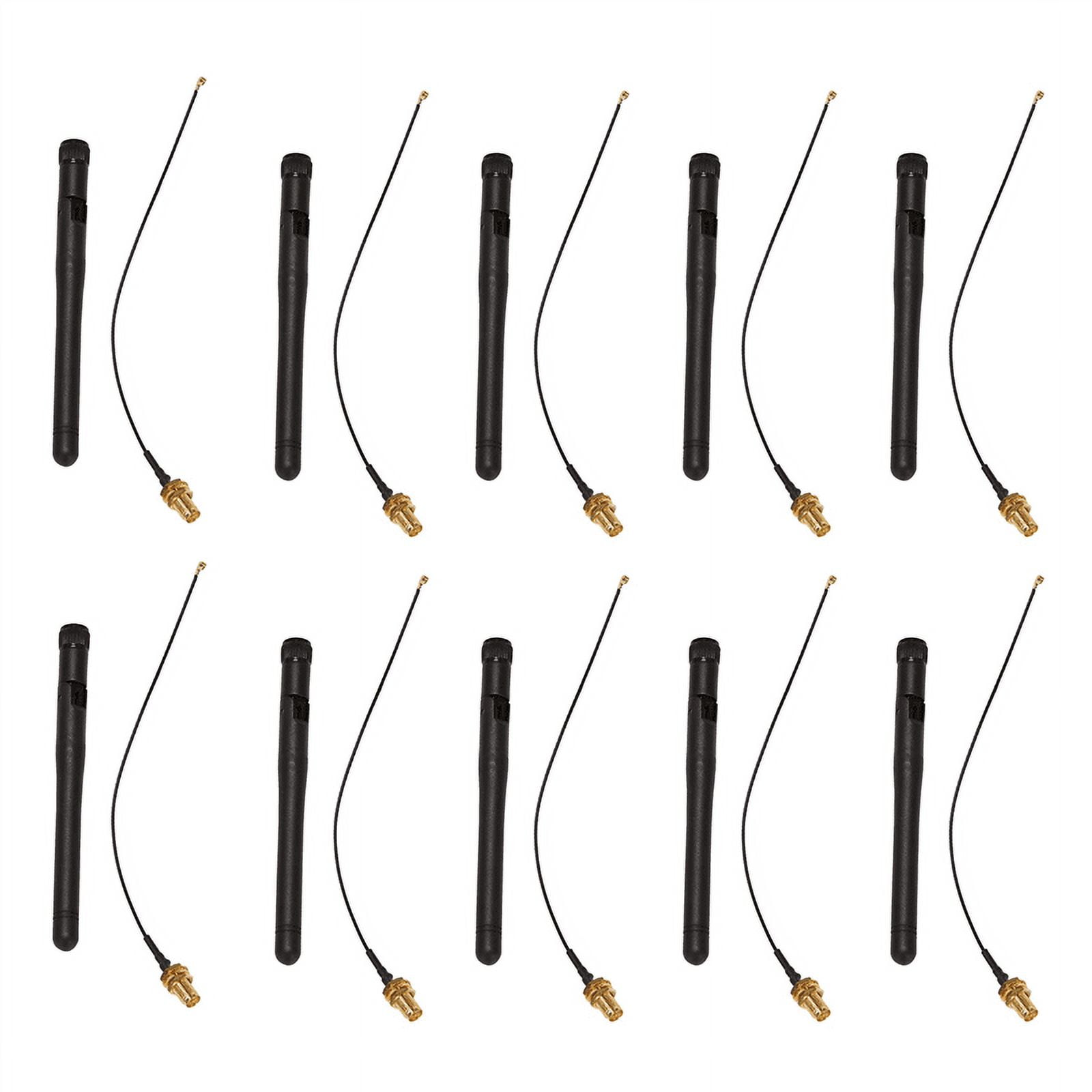 10X 433Mhz Antenna 5Dbi GSM RP-SMA Plug Rubber Waterproof Lorawan ...