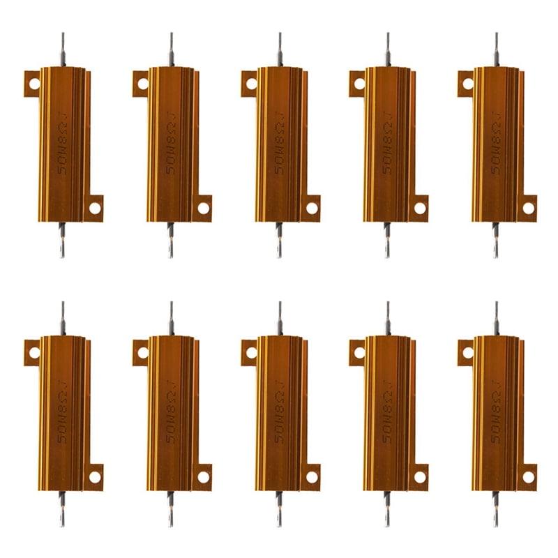 10X 50 Watt 8 Ohm 5% Aluminum Housed Wirewound Power Resistor - Walmart.com