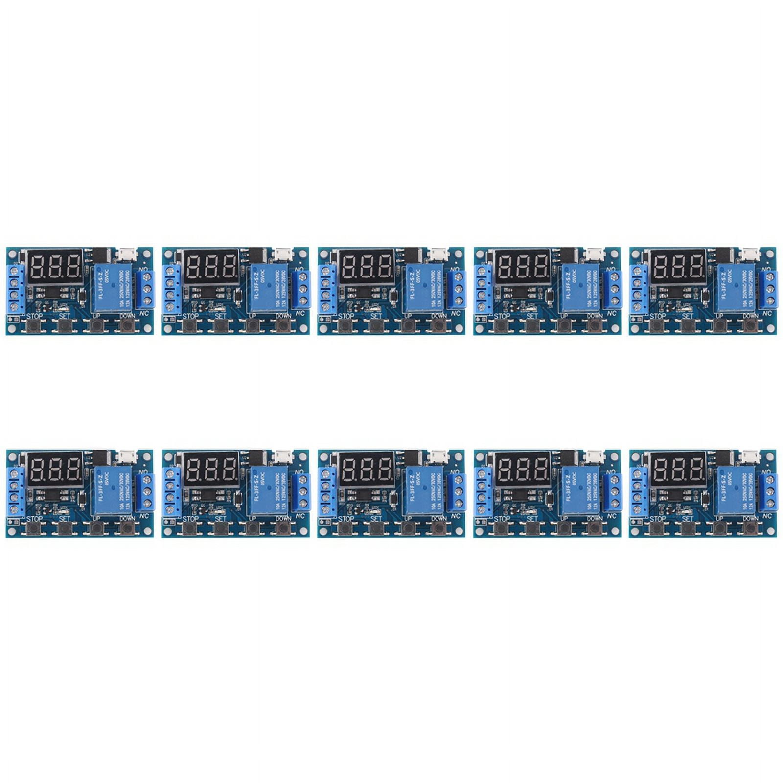 10X -521 Digital Time Delay Relay Trigger Cycle Delay Switch Circuit Board Timing Control Module ...