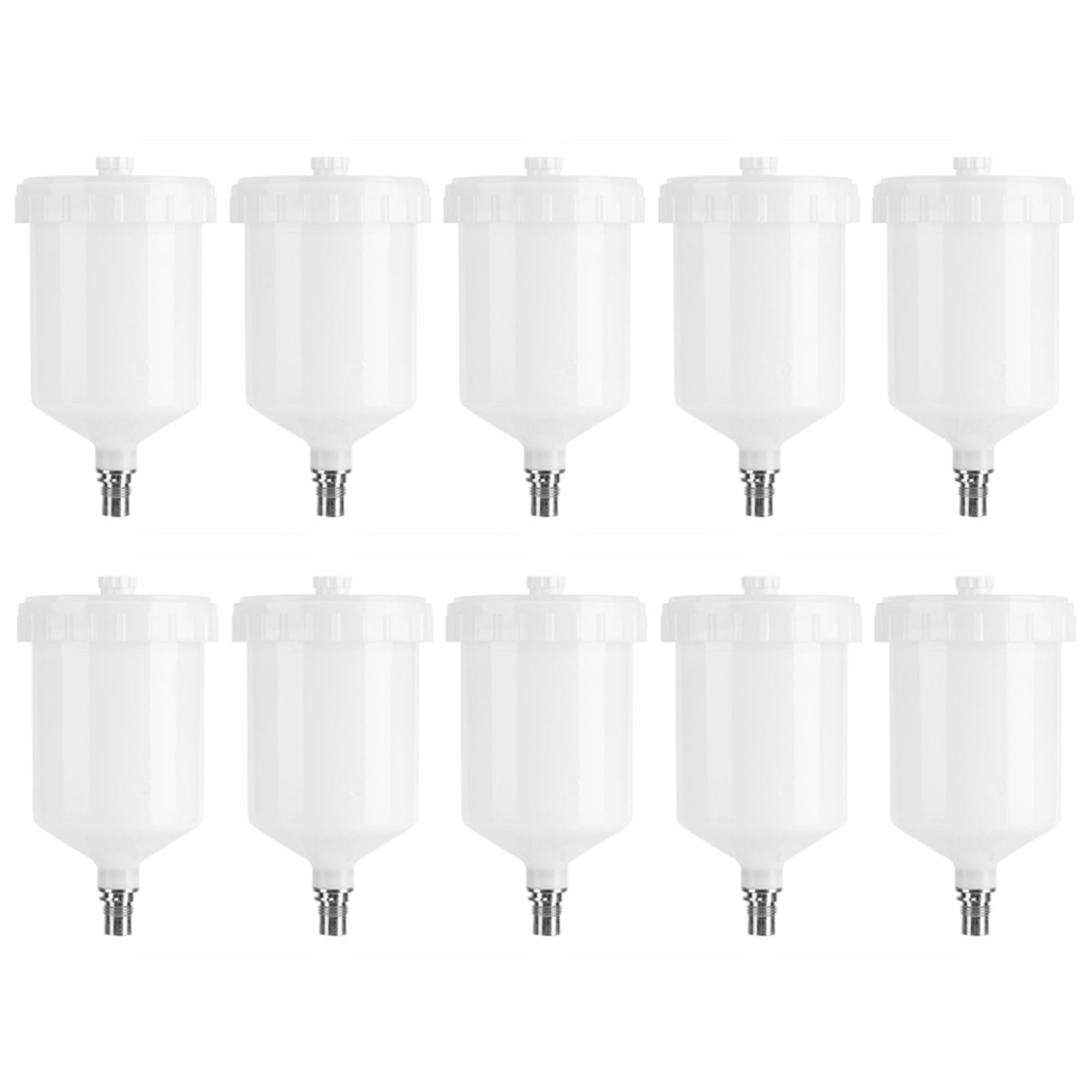10X 600Ml Plastic Hvlp Paint Cup Pot for Sata Sprayer Cup Connector Jet ...