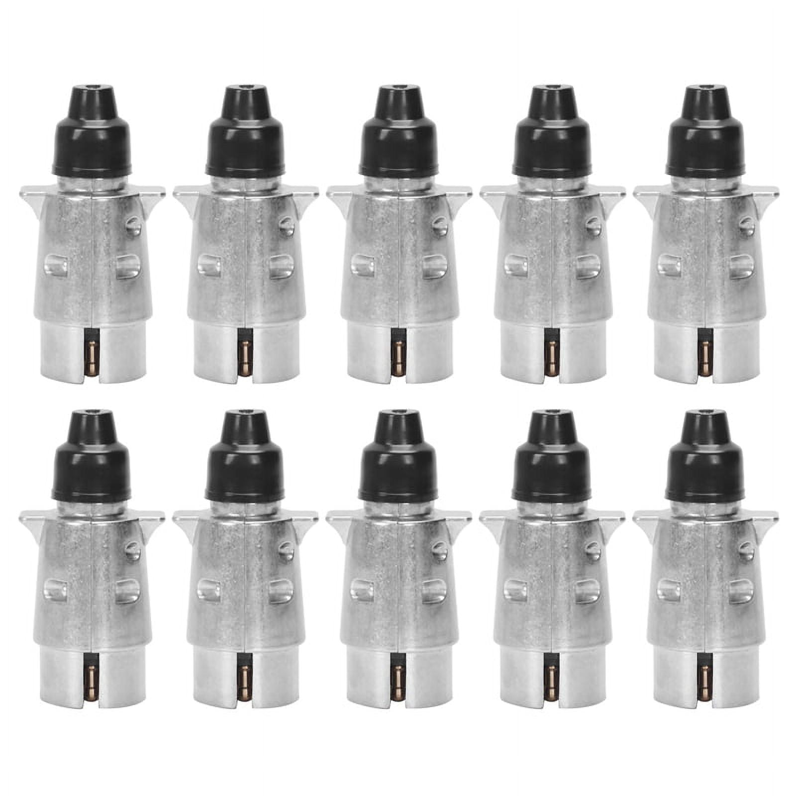 10X 7-Pin Trailer Plug Heavy Duty Round Pin 7-Pole Wiring Connector 12V ...