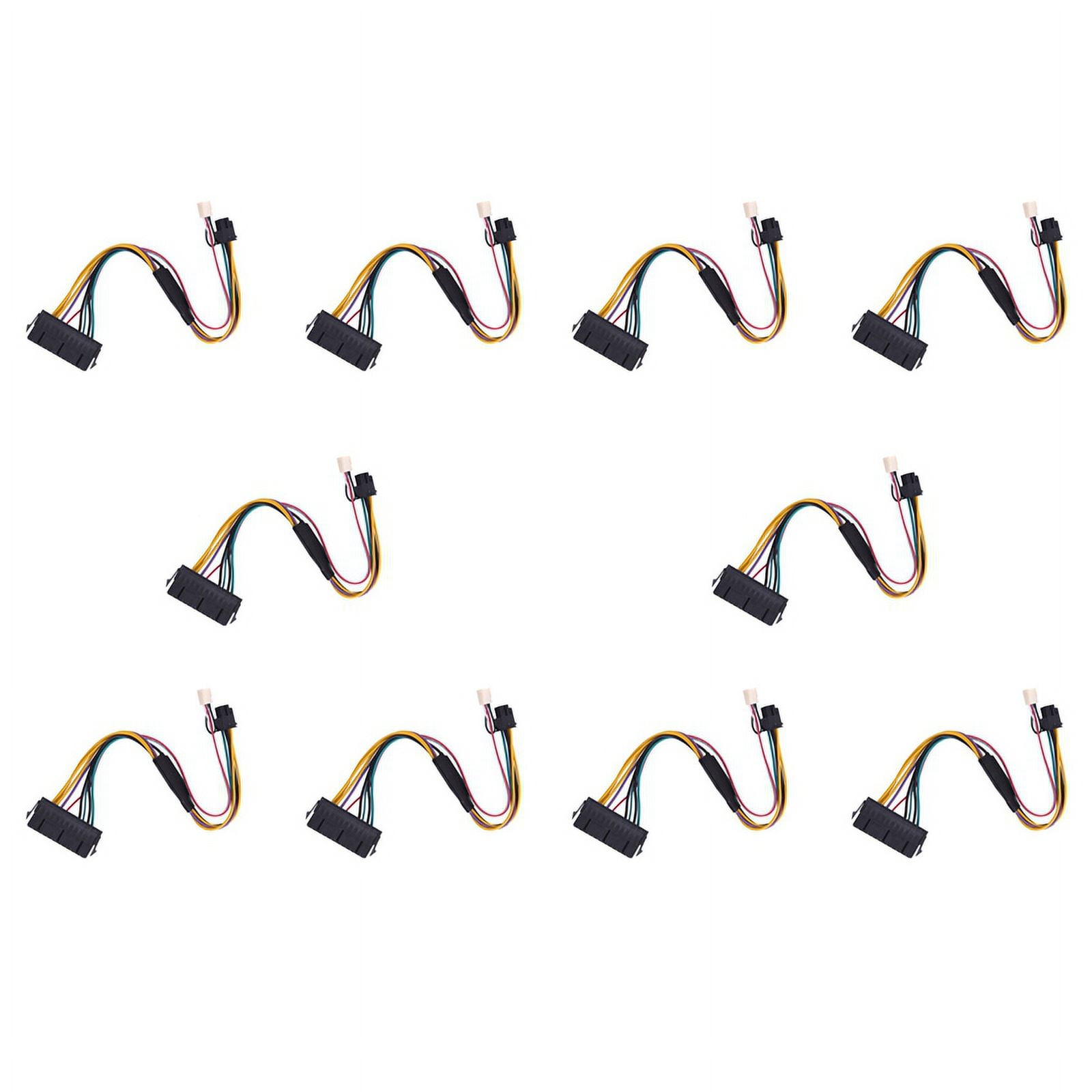 10X ATX PSU Power Supply Cable PCIe 6 Pin to ATX 24 Pin Power Supply ...