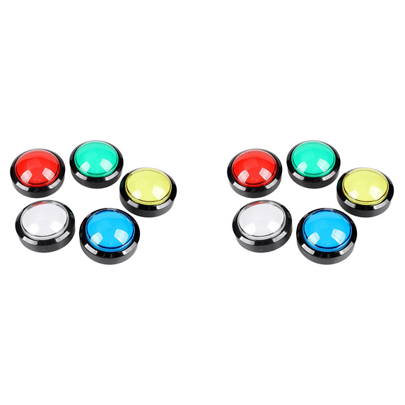 10X Arcade Buttons 60mm Dome 2.36 Inch LED Push Button with Micro ...