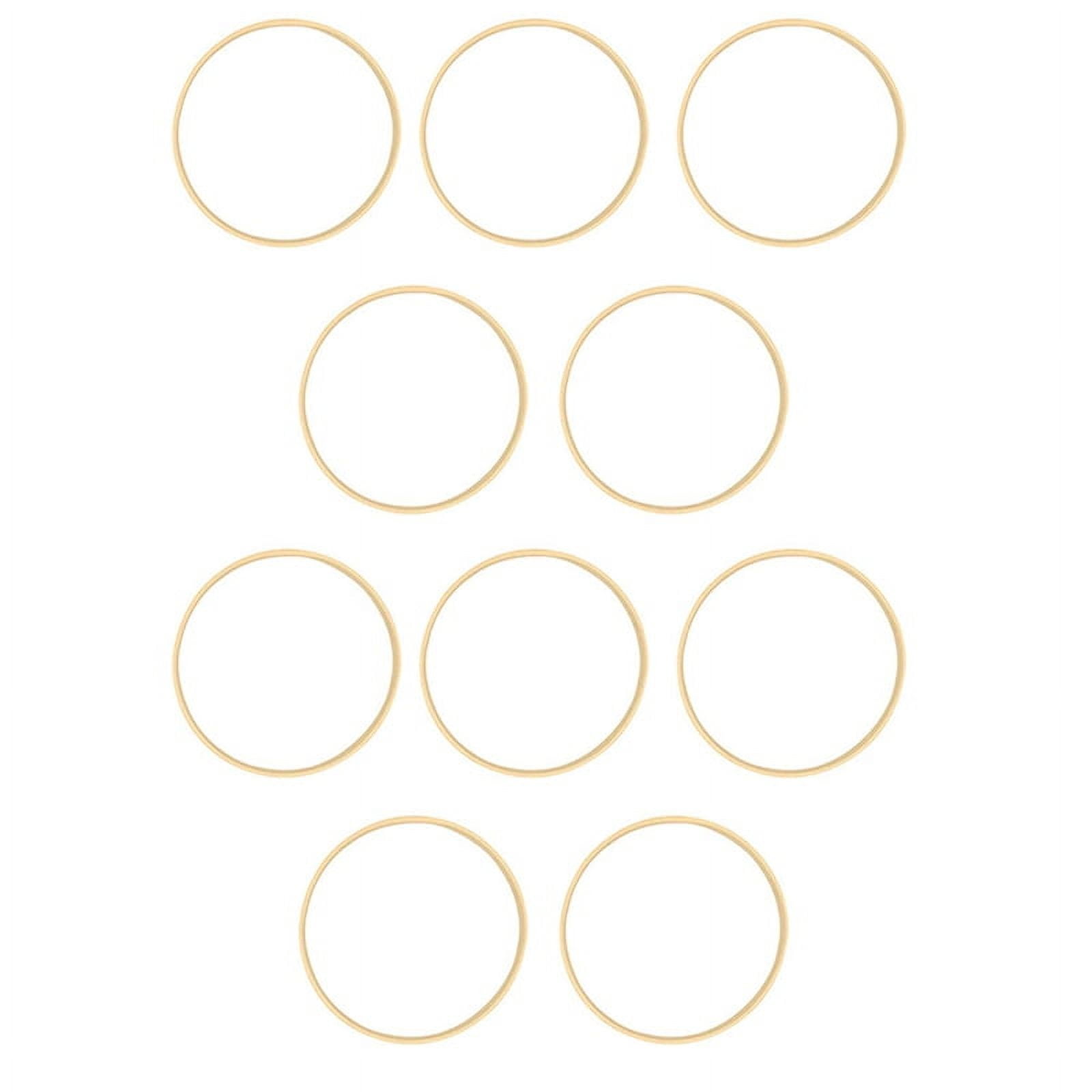 10X Bamboo Rings, Circle Round Catcher DIY Hoop for Flower Wreath House ...