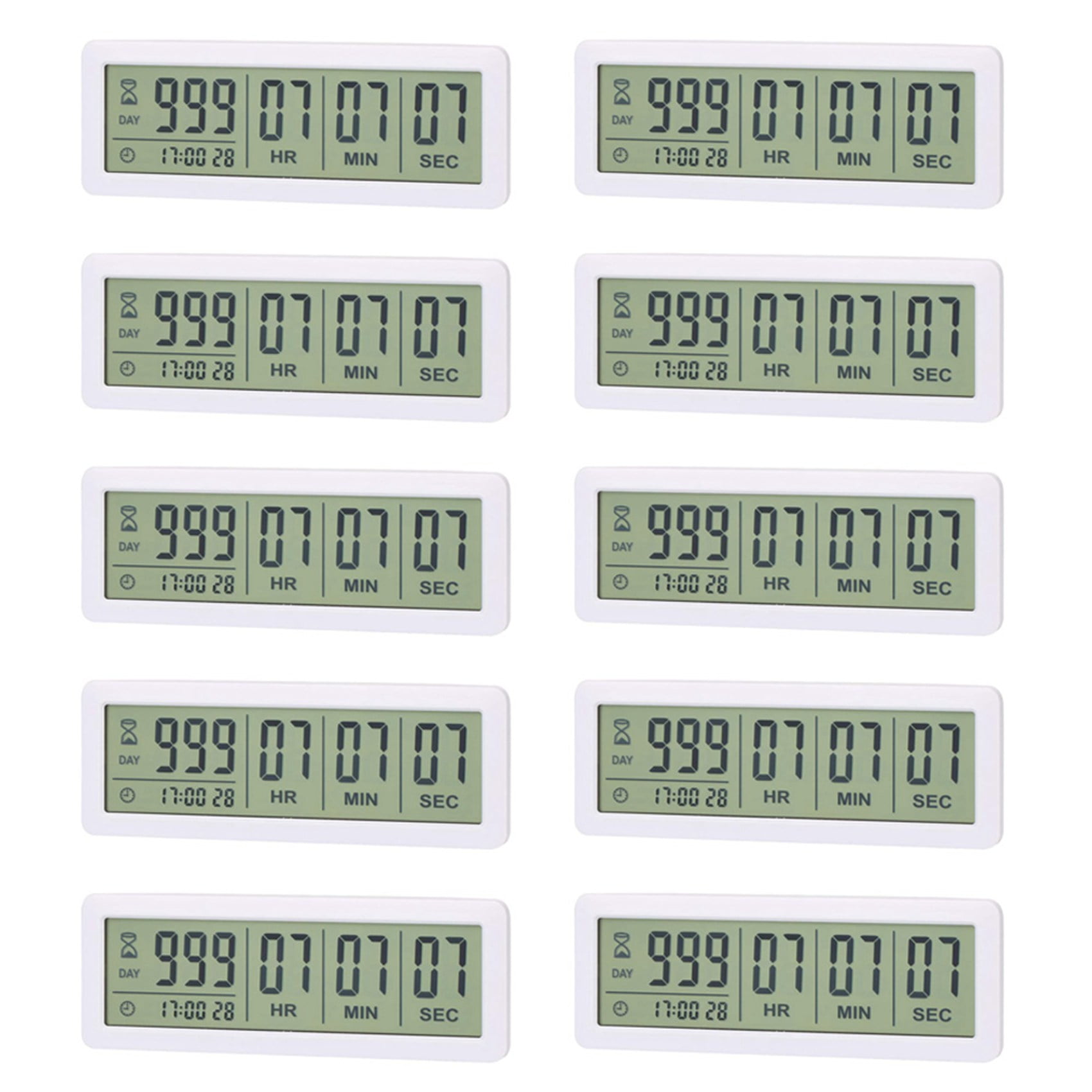 10X Big Digital Countdown Days Timer Clock - 999 Days Count Down Clock Timer for Graduation Lab ...