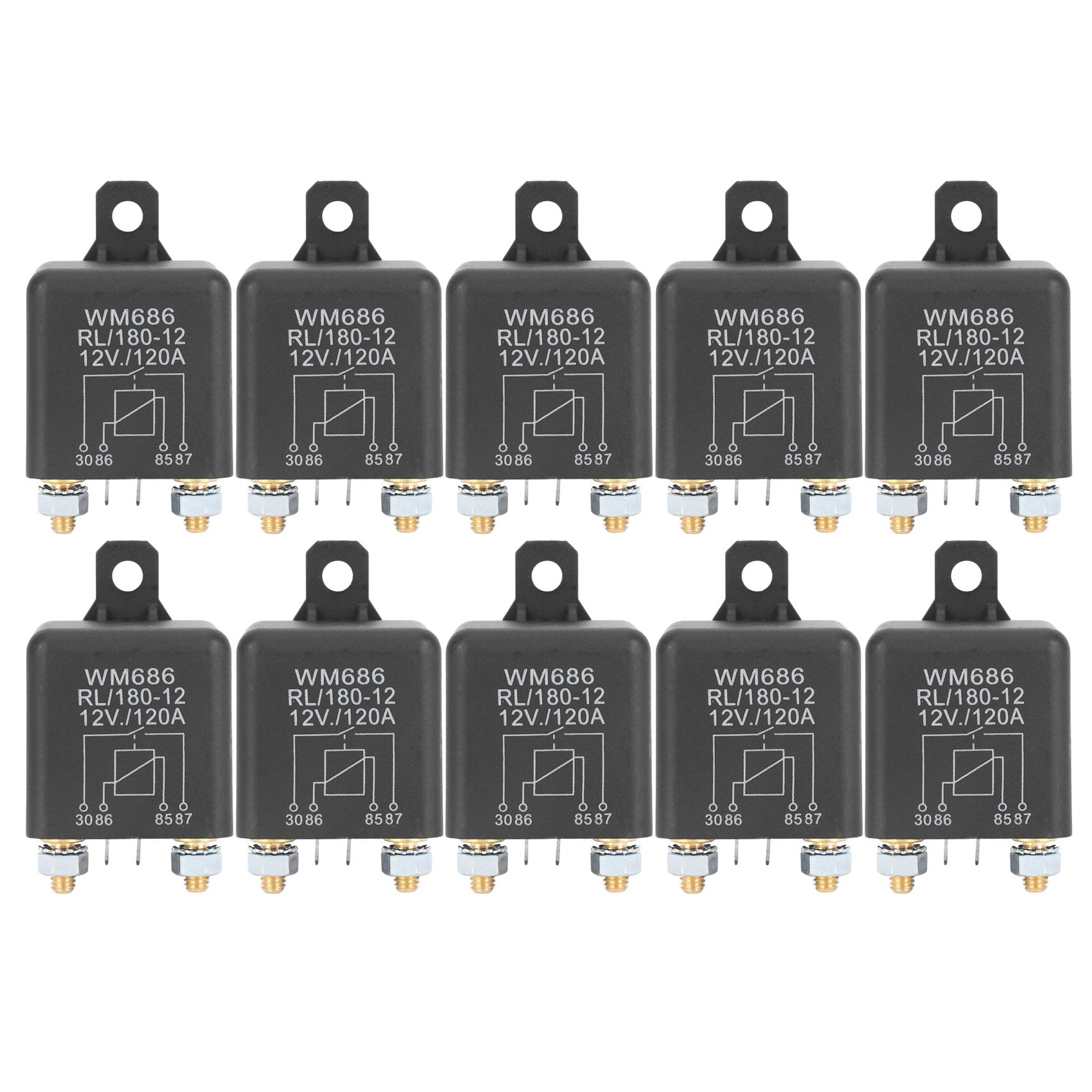 10X DC 12V Relay Battery Isolating Relay 12V / 120A Load for Car Trucks ...