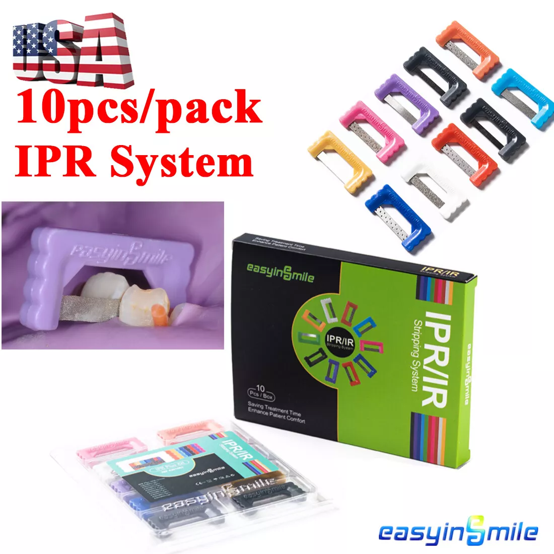 10X Dental Orthodontic Ipr Kit Interproximal Reduction Enamel Strip ...