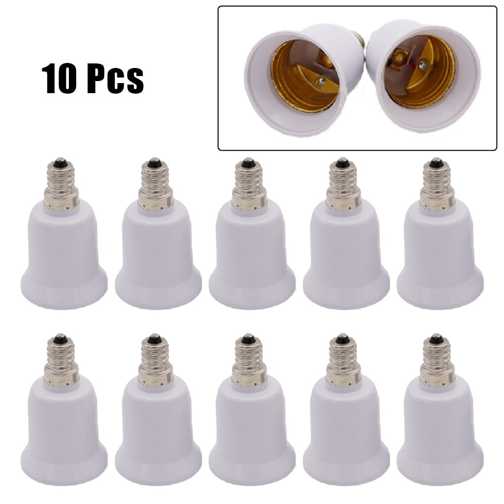 10X E12 to E27 light bulb Adapters Candelabra Chandelier convert ...