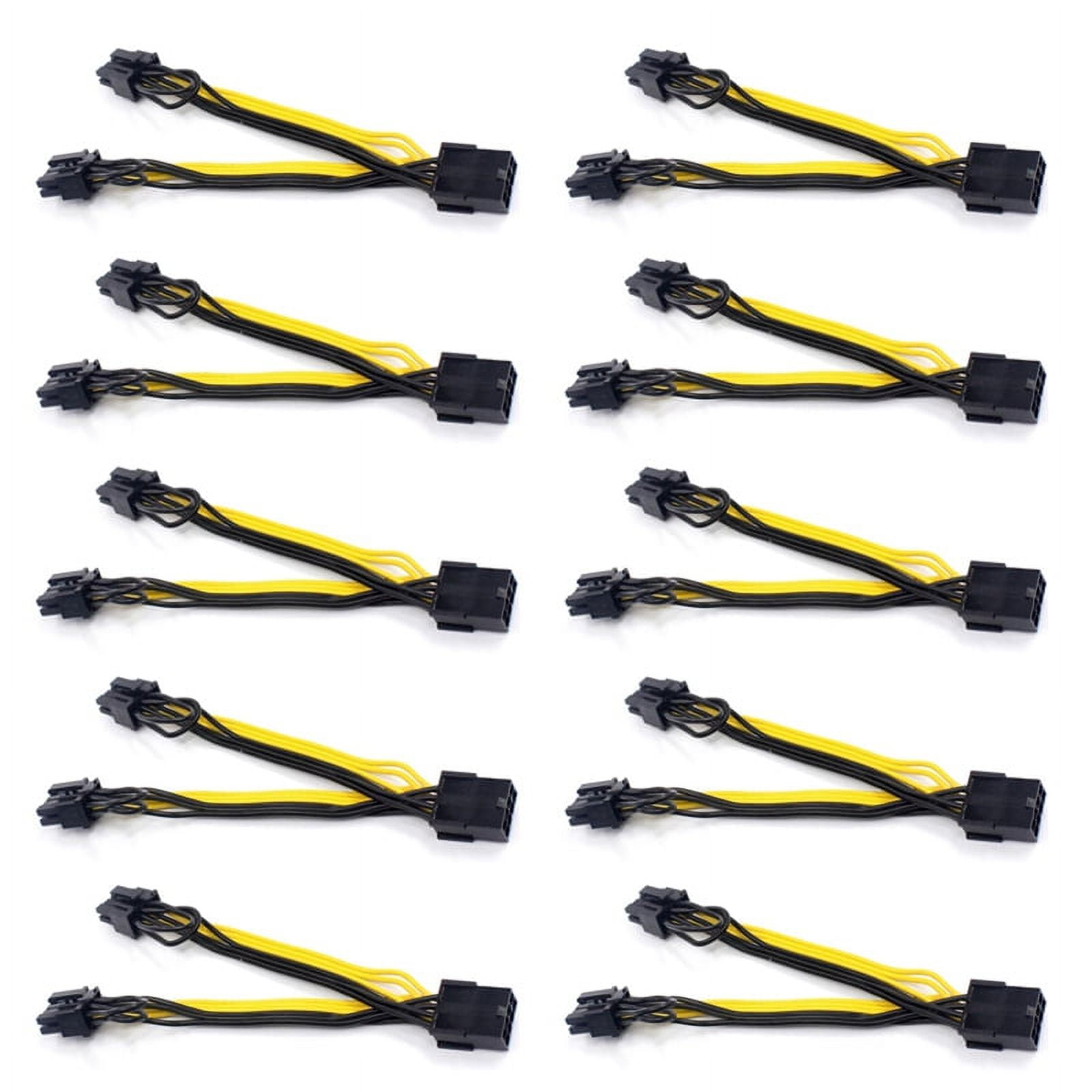 10X EPS CPU 8Pin to 2-Port PCIe 8Pin Dual PCI-E 6+2Pin Y Splitter Miner ...
