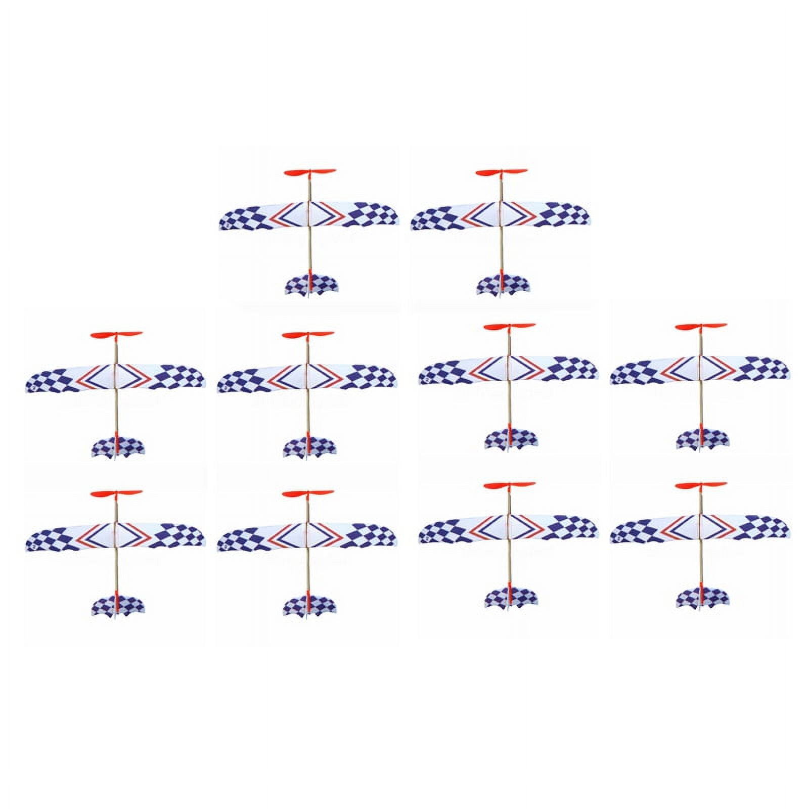 10X Elastic Rubber Band Powered DIY Foam Plane Model Kit Aircraft ...