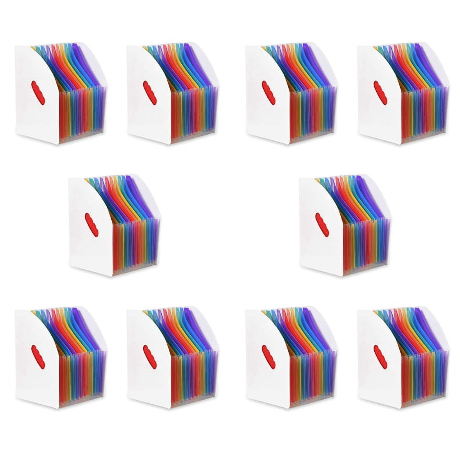 10X Expanding File Holder Folder Standing A4 Vertical File Organizer ...