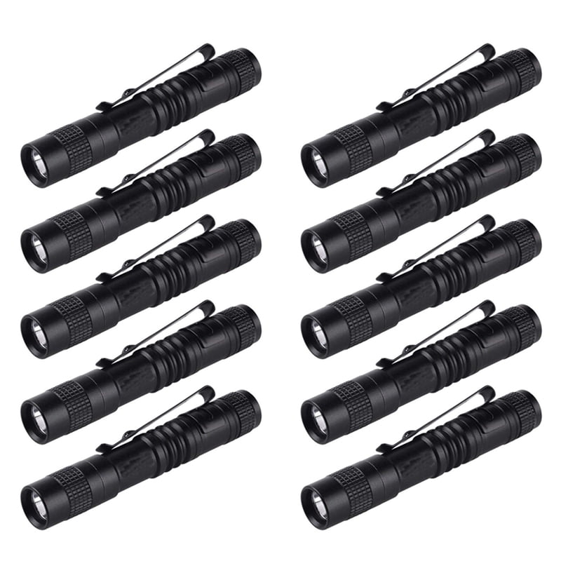 10X Flashlight Pen Torch Super Small Mini AAA XPE-R3 LED Lamp Belt Clip ...