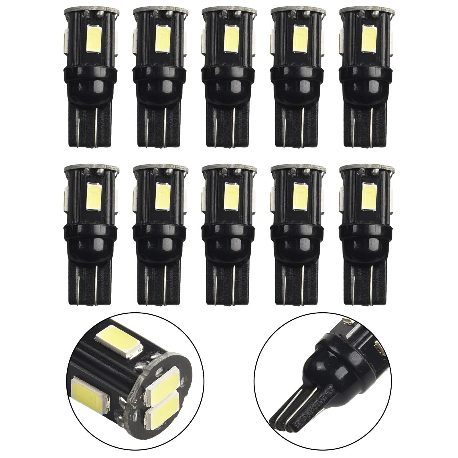 10X For T10 Led License Plate Light Car Interior Bulbs White 168 2825 ...