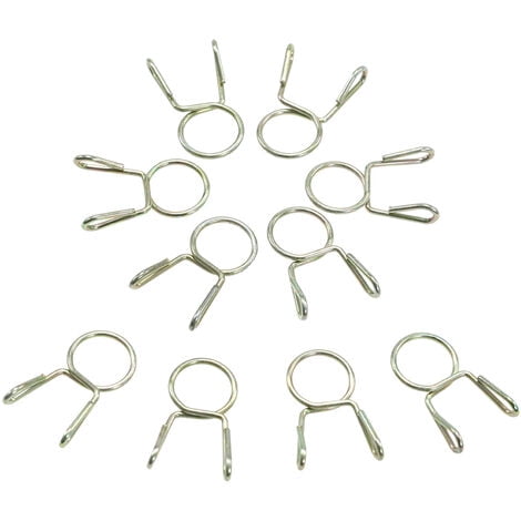 10X Fuel Line Hose Pipe Spring Clip Clamp 7mm For Motorcycle ATV ...