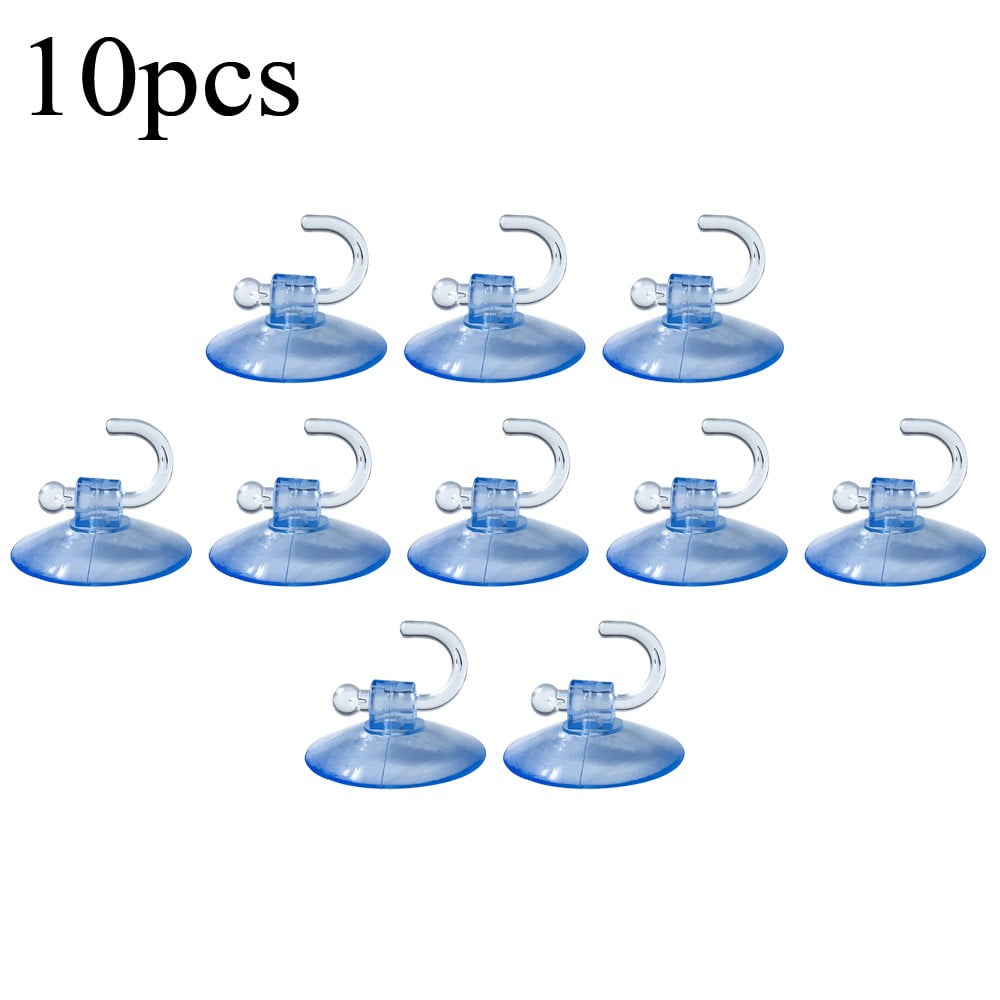 10X Glass Casement Wall Hooks Hanger Kitchen Bathroom Strong Suction ...