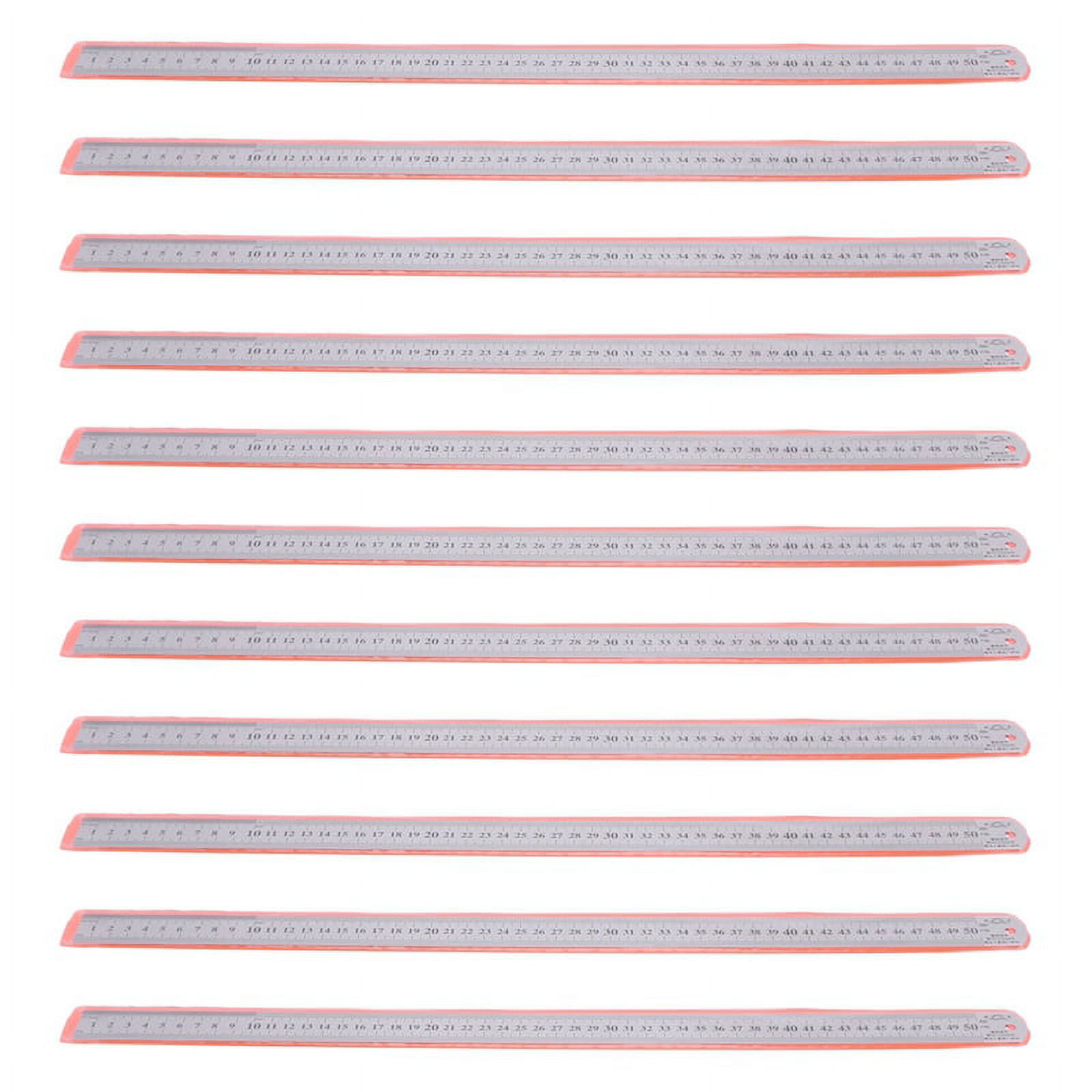 10X Groove Right Stainless Steel Metric Ruler 50 cm Stainless Metric ...
