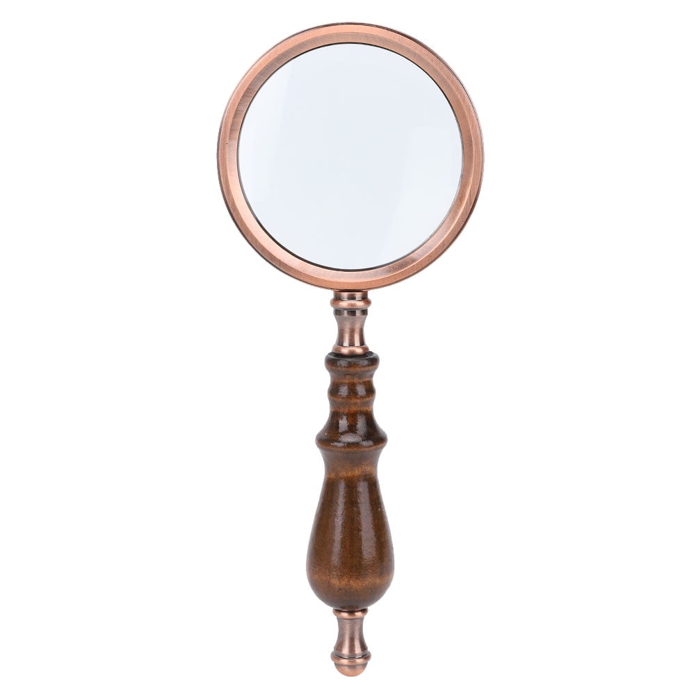 10X Handheld Detachable Wooden Handle Reading Inspection Magnifier ...