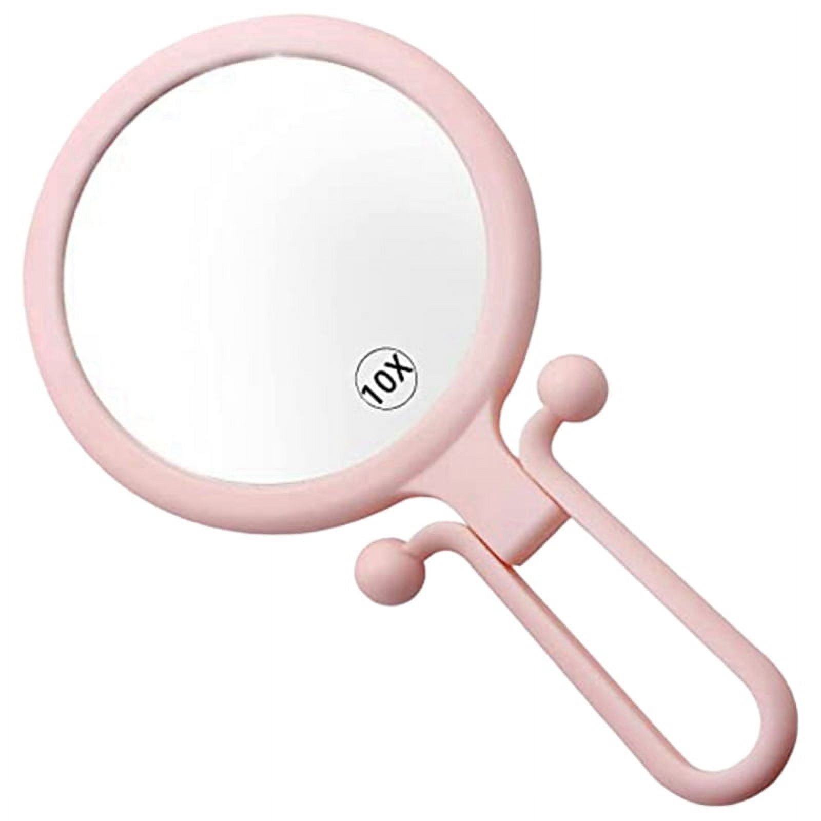 10X Handheld Magnifier, Double Sided Folding Makeup Mirror, Portable ...