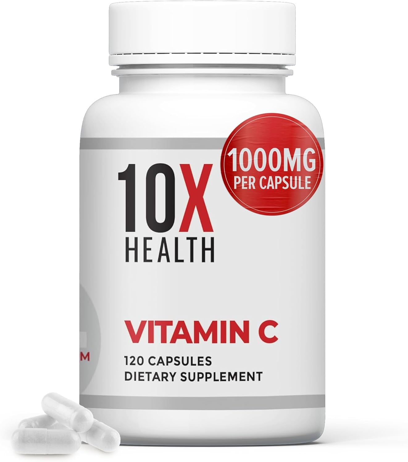 10X Health Vitamin C 1000mg, Immune Booster – Pure Vitamin C, 120 ...