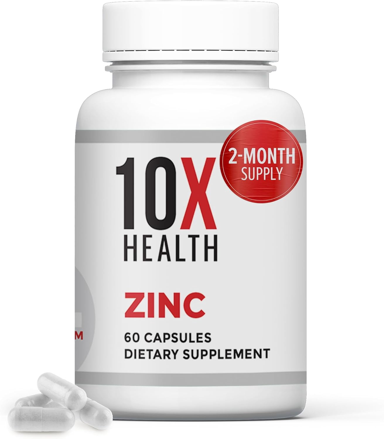 10X Health Zinc Picolinate 30 mg Capsules – Zinc Supplement for Immune ...