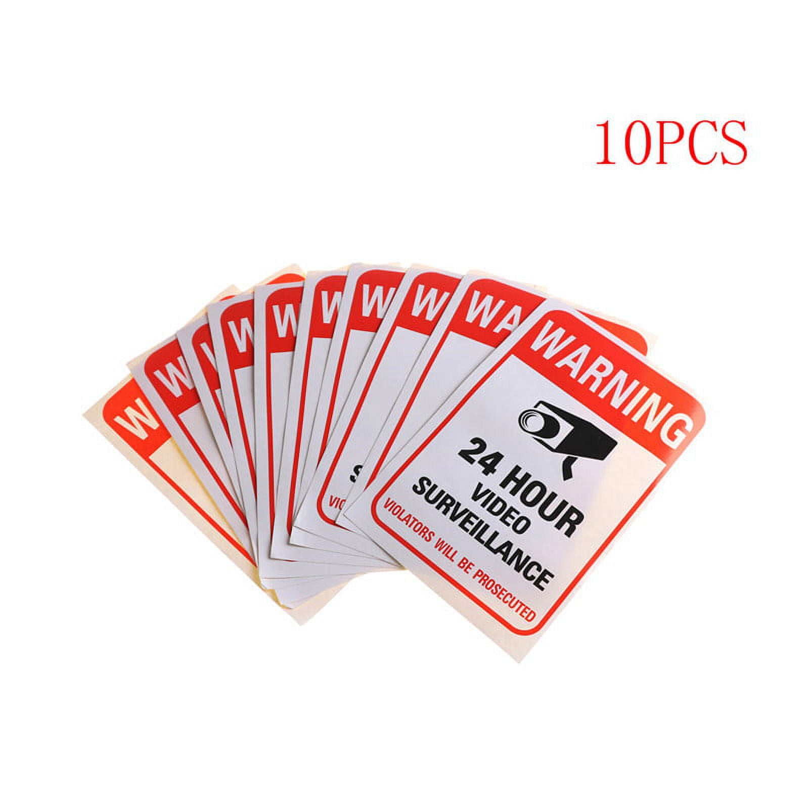 10X Home CCTV Security Camera Video Sticker Warning Decal Signs ...