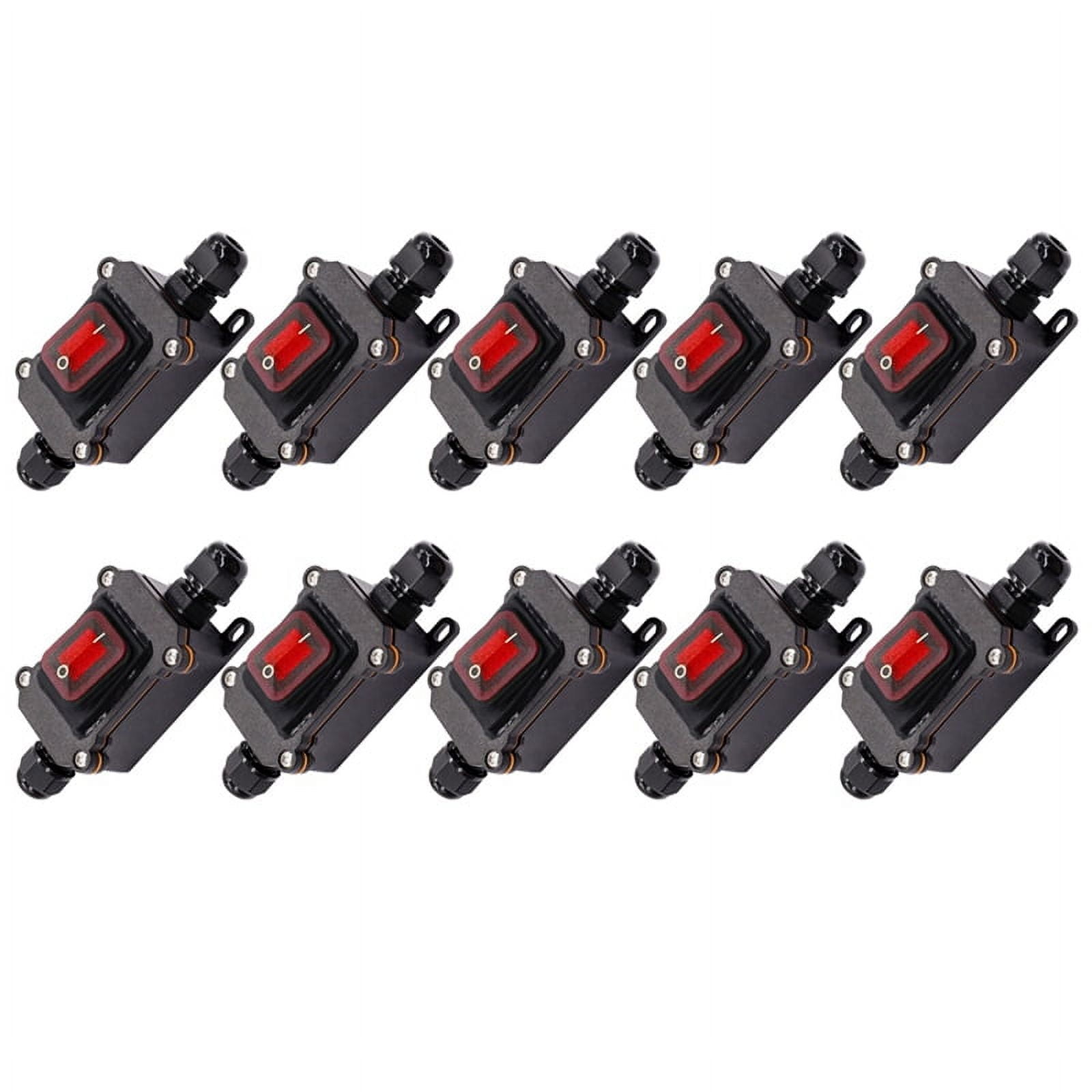 10X IP67 Waterproof Inline Switch 12V DC 20A High Current Power ...