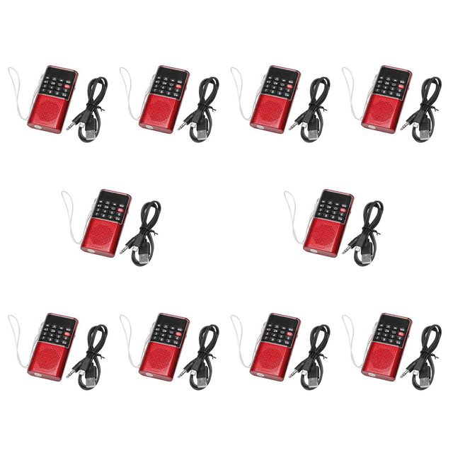 10X L-328 Mini Portable Pocket FM Auto Scan Radio Music Audio MP3 ...