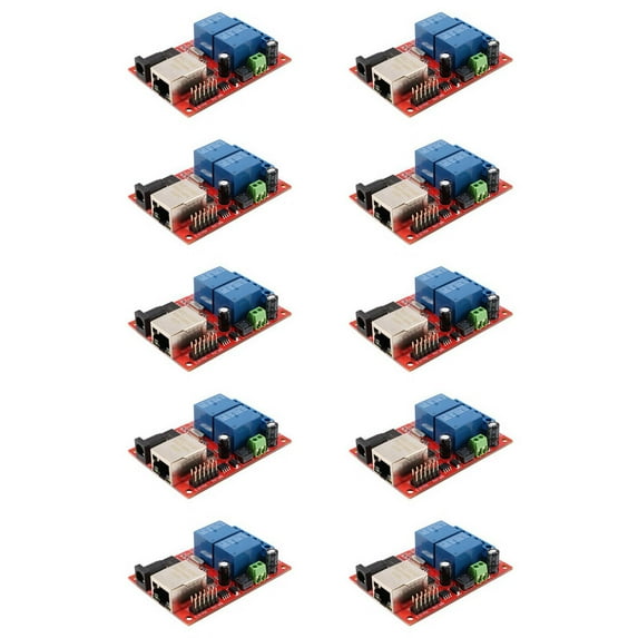 10X LAN Ethernet 2-Way Relay Board Delay Switch UDP Controller Module ...