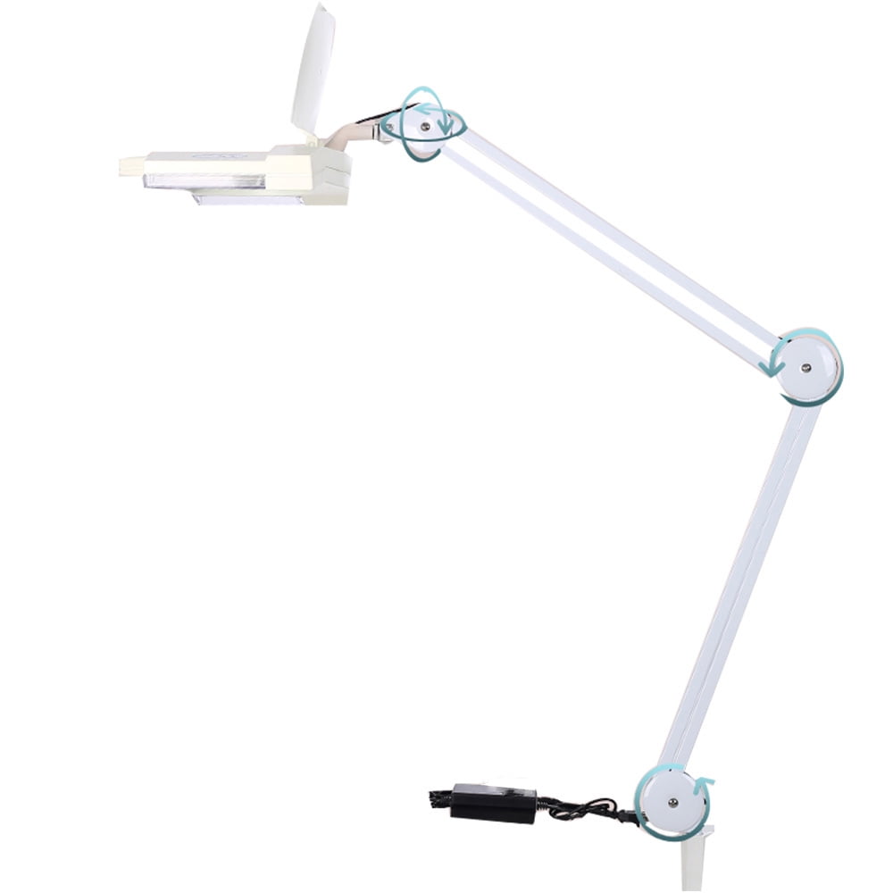 10X LED Table Clamp Magnifier Lamp Clip Magnifying Glass Lamp for Read ...