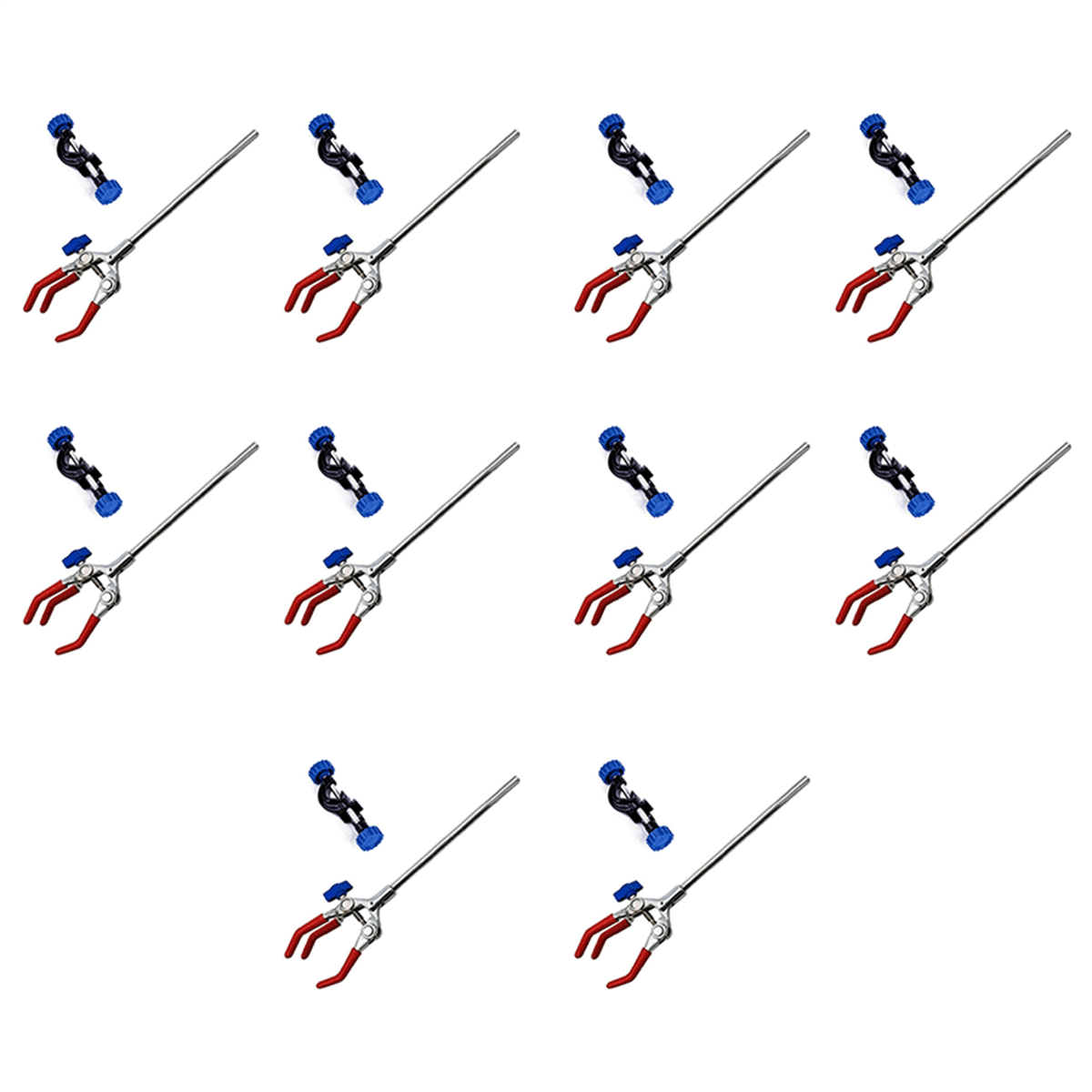 10X Lab Clamp 3 Finger Adjust Jaw with Scientific Extension Adjustable ...