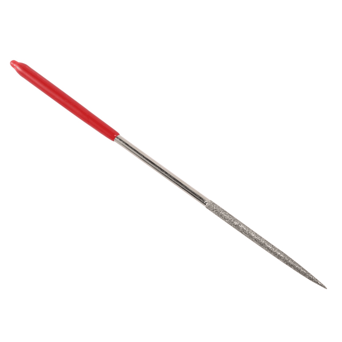 10X Lapidary Round Rat Tail Diamond Files 3mm X 140mm Silver Tone Red ...