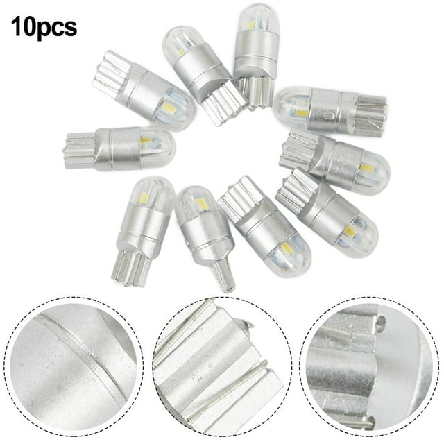 10X Led 194 168 W5W Canbus Silica Bright White License Light-Bulb Lamp ...