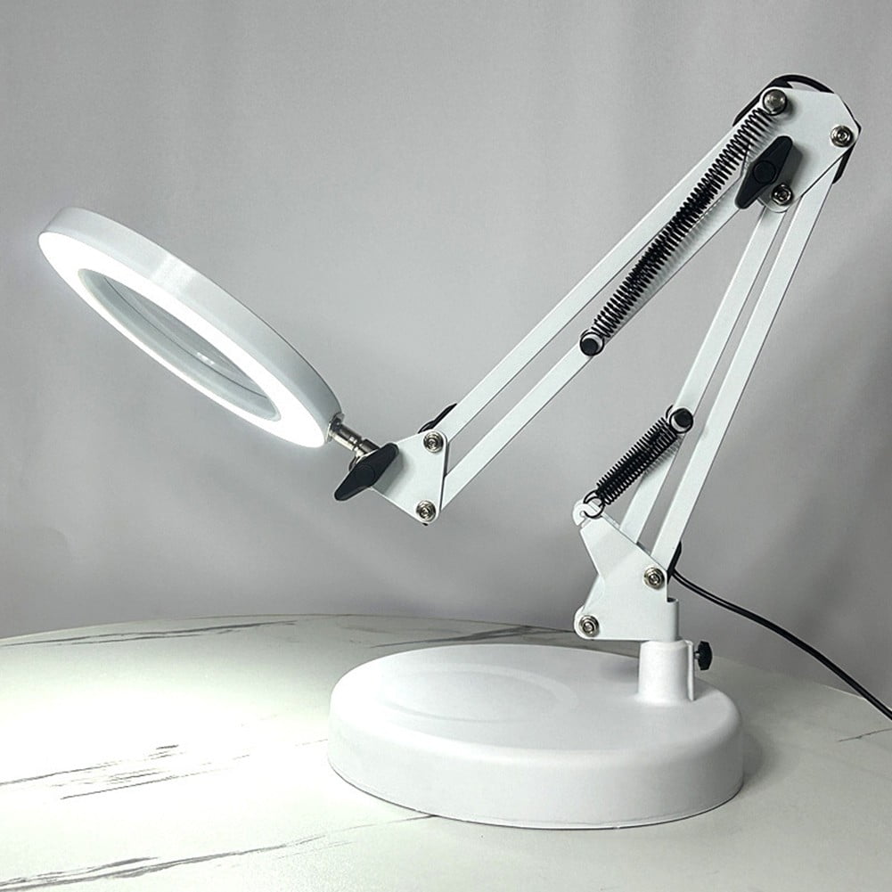 10X Lighted Magnifying Glass 5 Color Modes Continuously Dimmable 2-In-1 ...