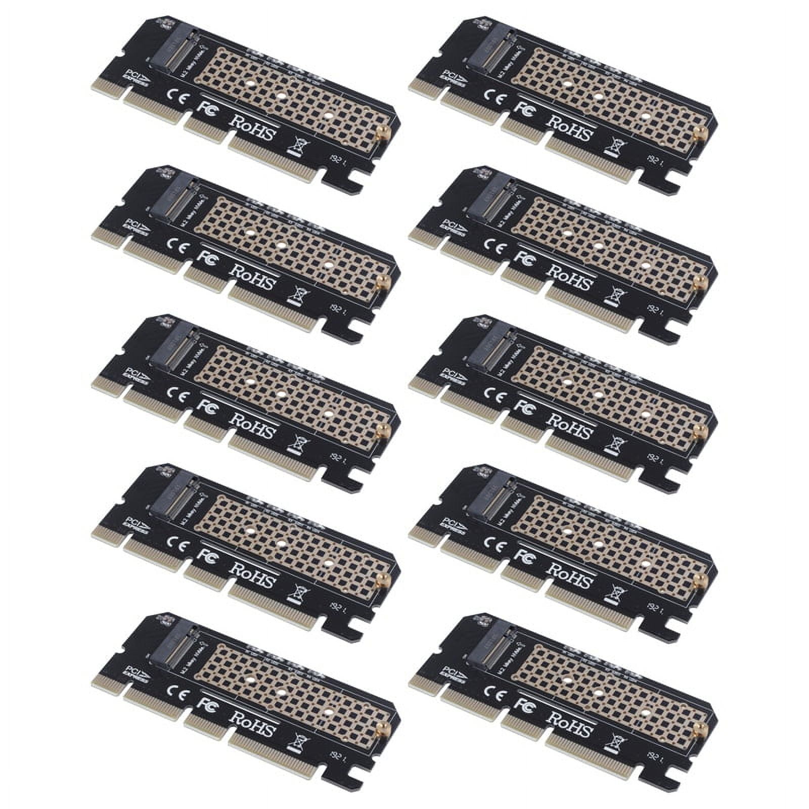 10X M.2 NVMe SSD NGFF to PCIE 3.0 X16 Adapter M Key Interface Card ...