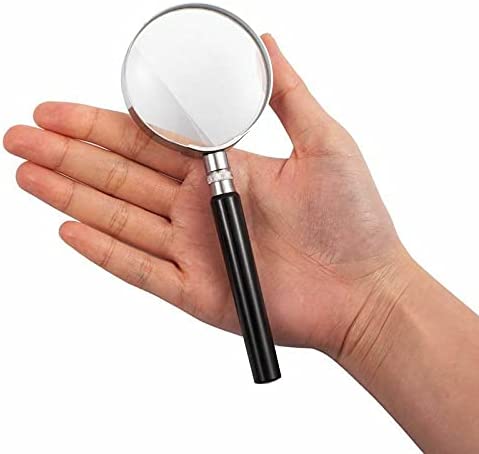 10X Magnification Handheld Magnifier, Magnifying Glass Handle Low ...