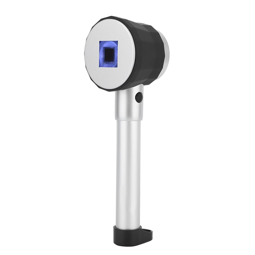 10X Magnifier Handheld Loupe with Scale LED Metal Handle Optical Lens ...