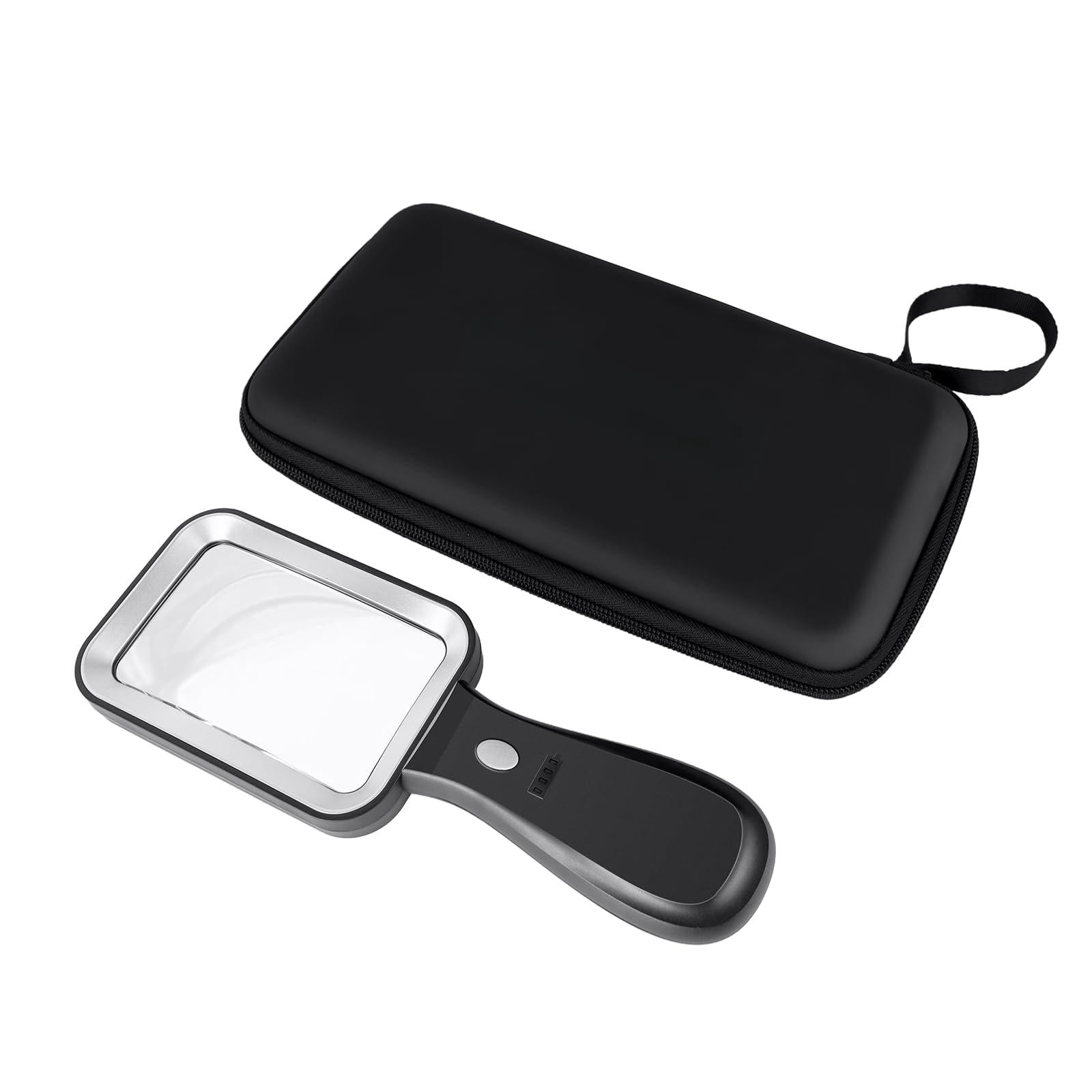 10X Magnifier with Light and Case Handheld Rechargeable Low Vision ...