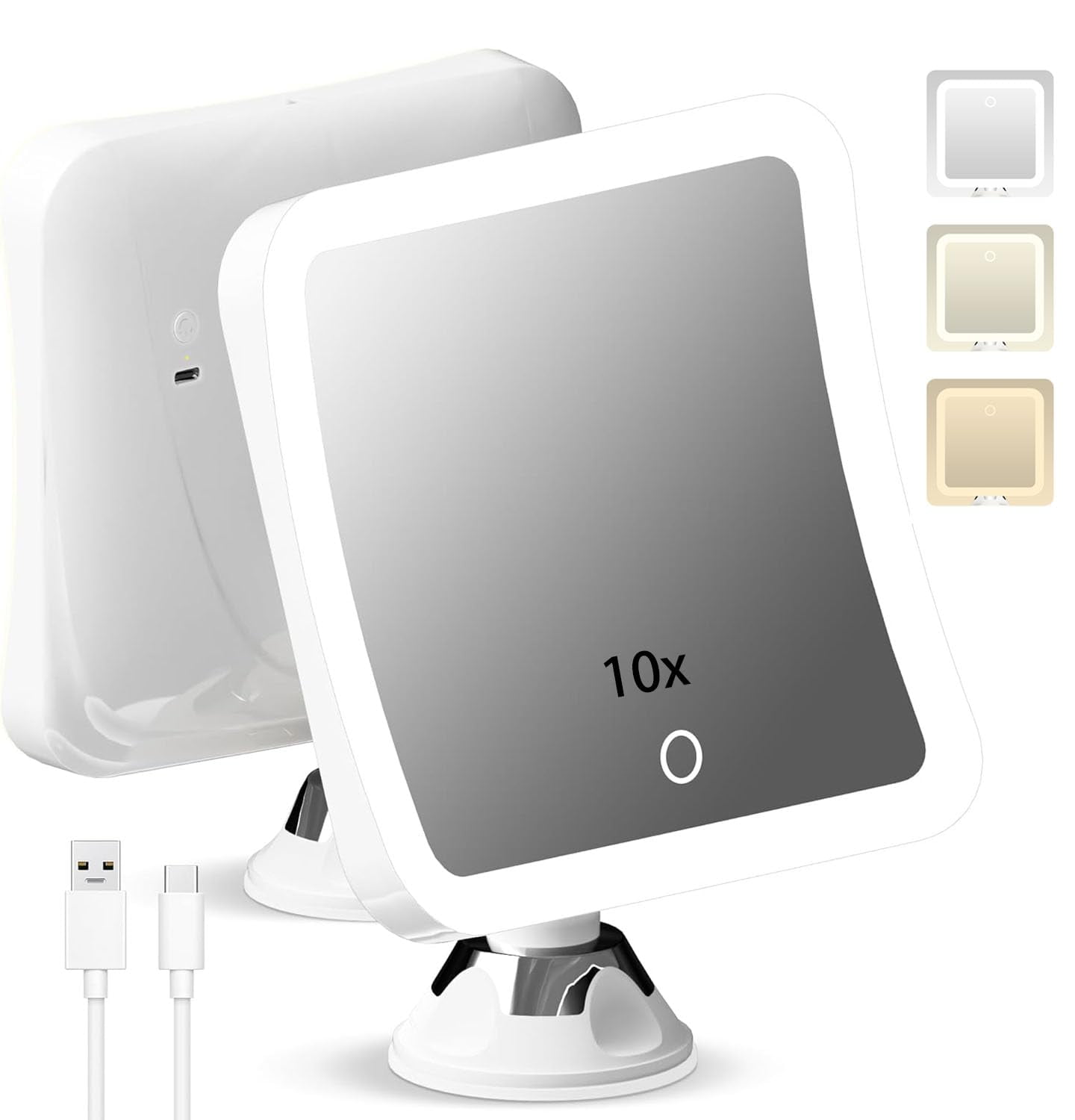 10X Magnifying Lighted Makeup Mirror with Lights - Daylight LED Vanity ...